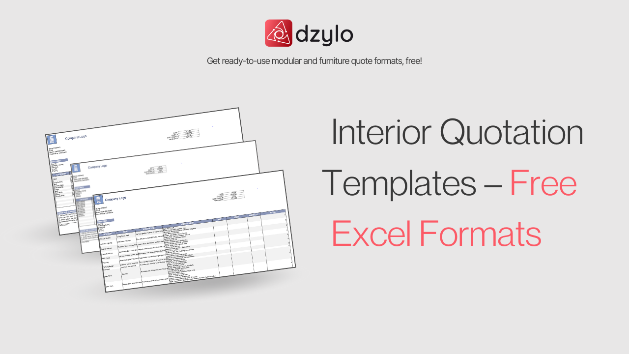 Interior Quotation Templates –4 Free Excel Formats for Modular & Full ...